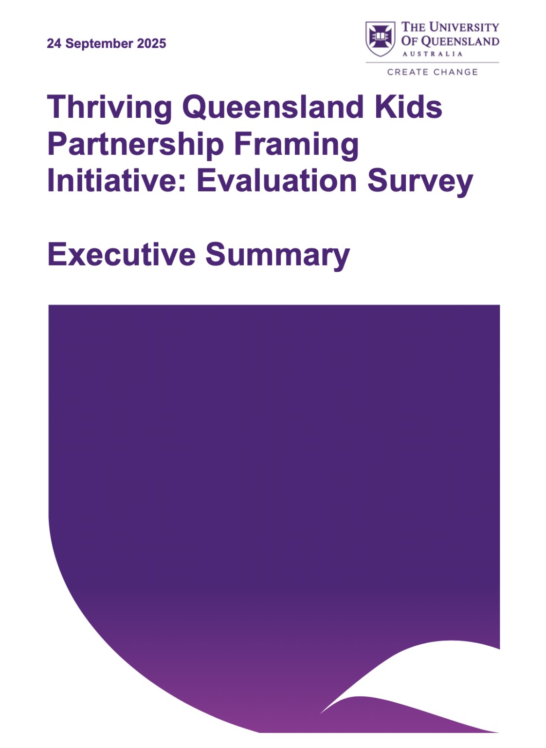 Framing Initiative: Evaluation Survey - Executive Summary - Thriving ...
